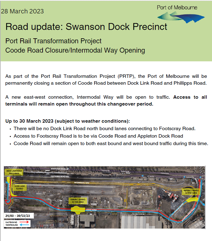 Port Rail Transformation Project - Overview - Port of Melbourne